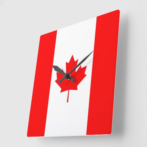 Wall Clock with Flag of Canada | Zazzle