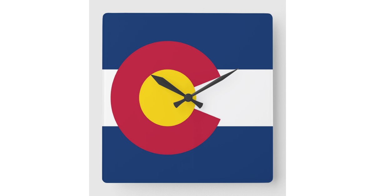 Wall Clock with Flag of Colorado, USA | Zazzle