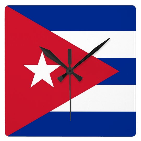 Wall Clock with Flag of Cuba | Zazzle.com