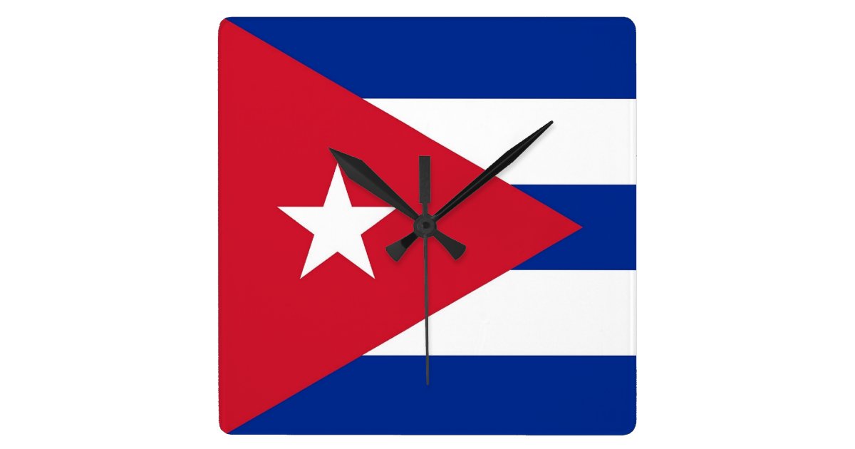 Wall Clock with Flag of Cuba | Zazzle.com
