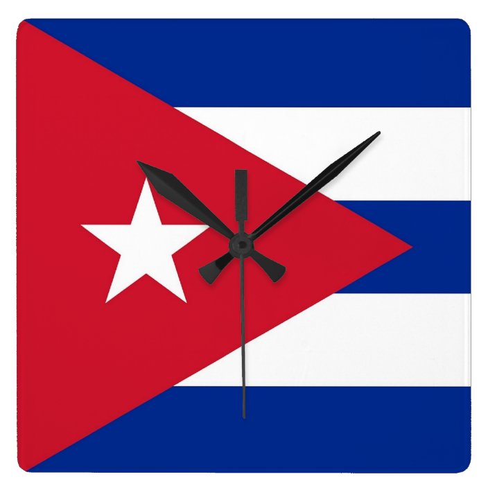 Wall Clock with Flag of Cuba | Zazzle.com