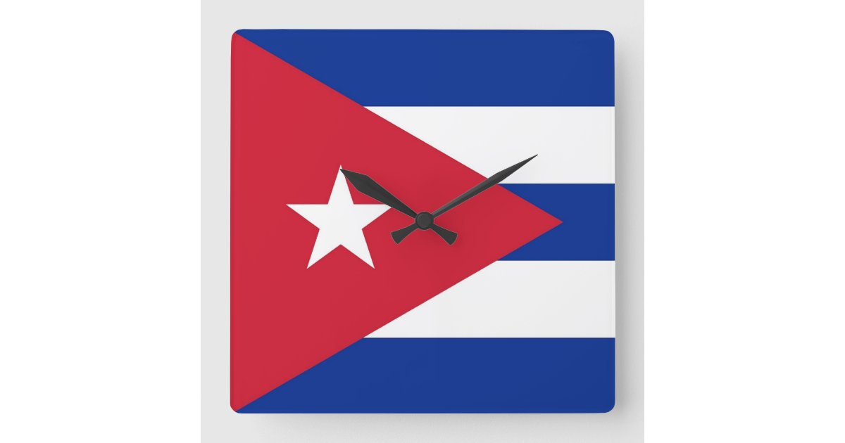 Wall Clock with Flag of Cuba | Zazzle