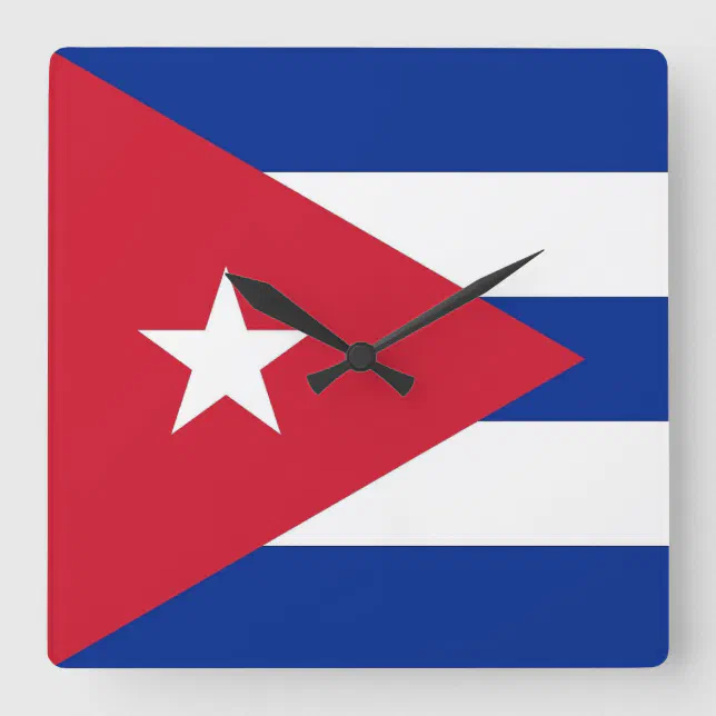 Wall Clock with Flag of Cuba | Zazzle