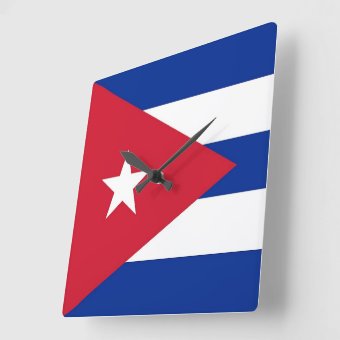 Wall Clock with Flag of Cuba | Zazzle