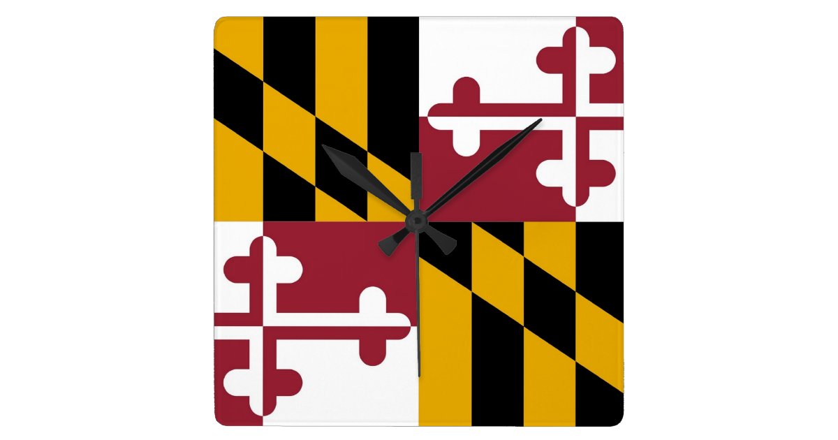 Wall Clock with Flag of Maryland, USA | Zazzle.com