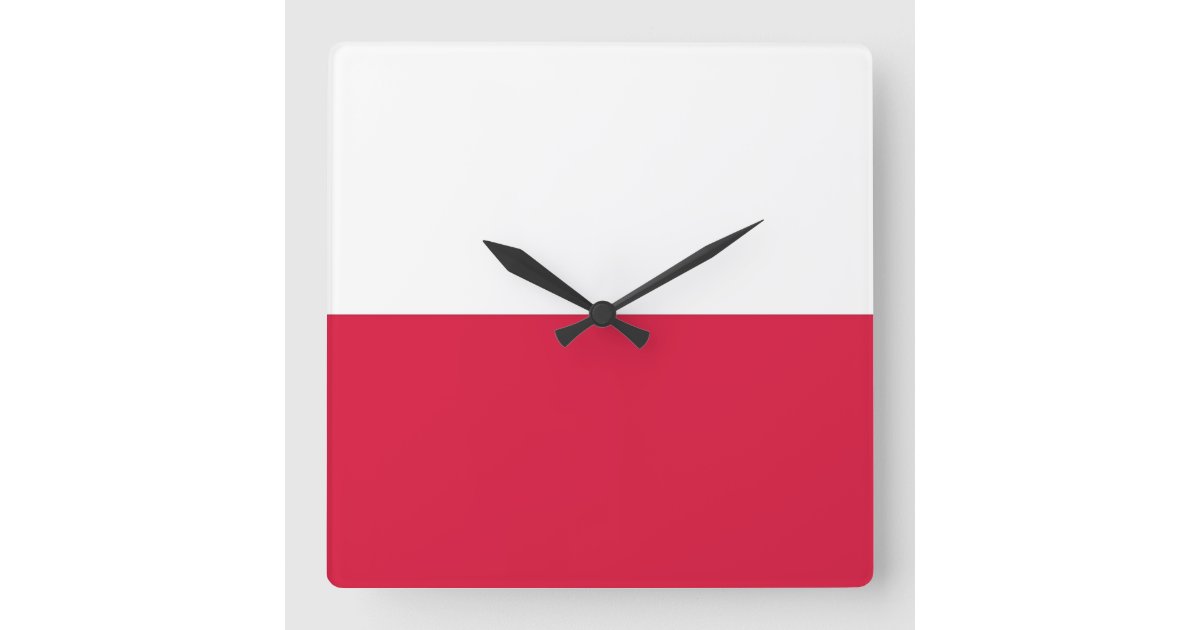 Wall Clock with Flag of Poland | Zazzle