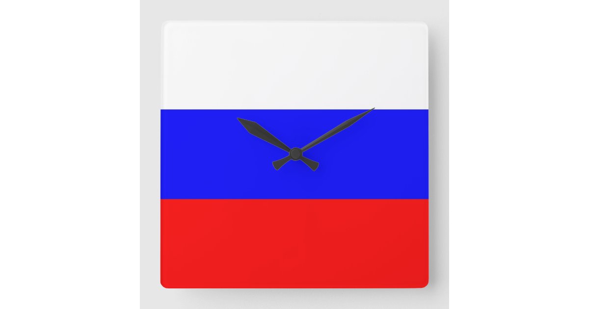 Wall Clock with Flag of Russia | Zazzle