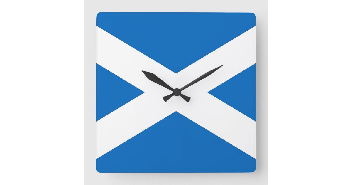 Wall Clock with Flag of Scotland | Zazzle