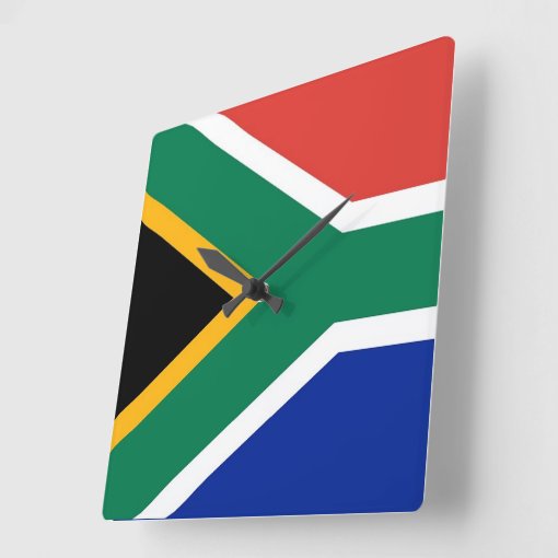 Wall Clock with Flag of South Africa | Zazzle