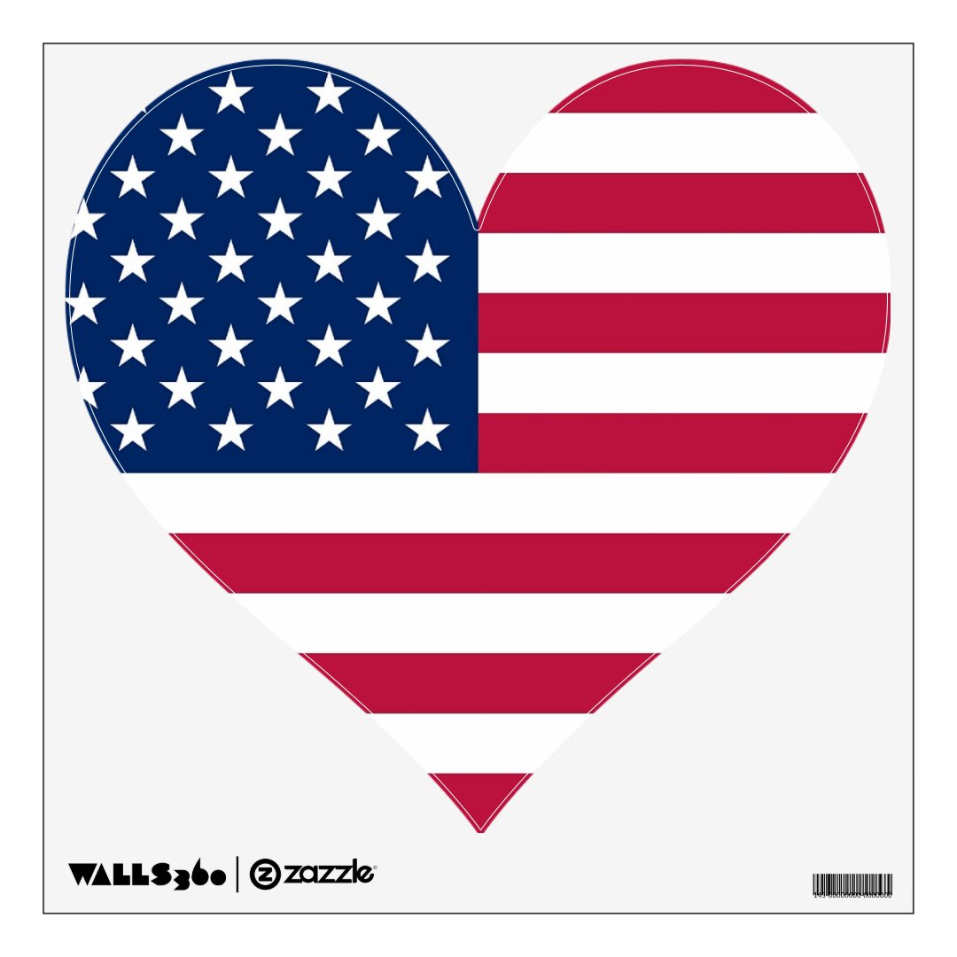Wall Decals with federal flag of U.S.A. | Zazzle