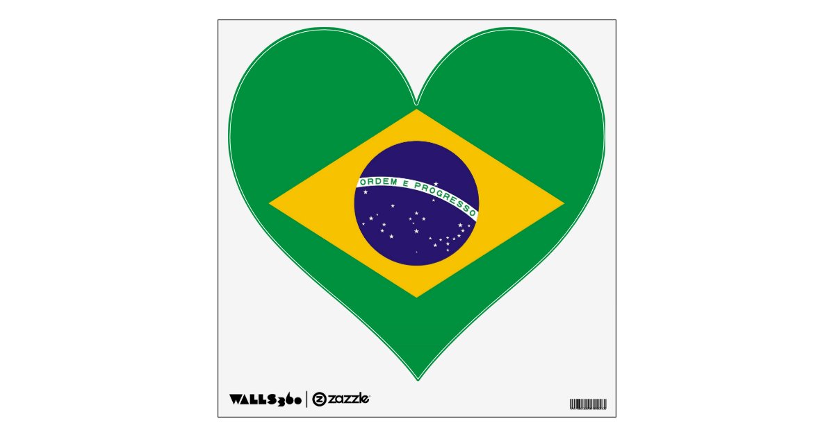 Wall Decals with flag of Brazil | Zazzle