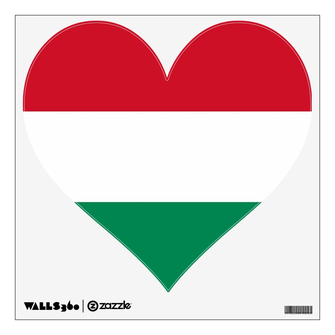 Wall Decals with flag of Hungary | Zazzle
