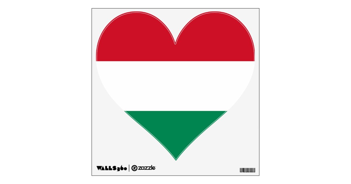 Wall Decals with flag of Hungary | Zazzle