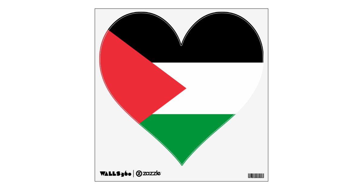 Wall Decals with flag of Palestine | Zazzle