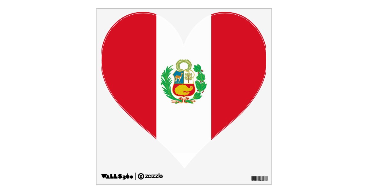 Wall Decals with flag of Peru | Zazzle