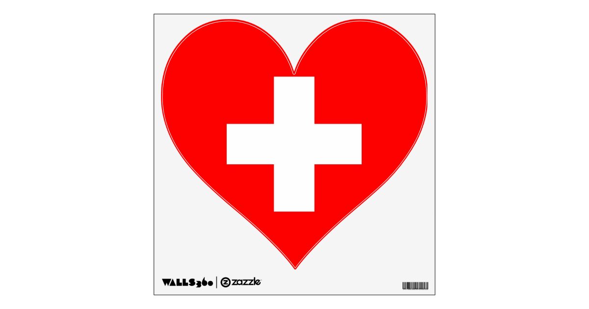 Wall Decals with flag of Switzerland | Zazzle