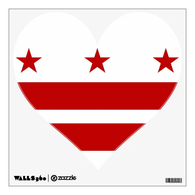 Wall Decals with flag of Washington DC, U.S.A. | Zazzle