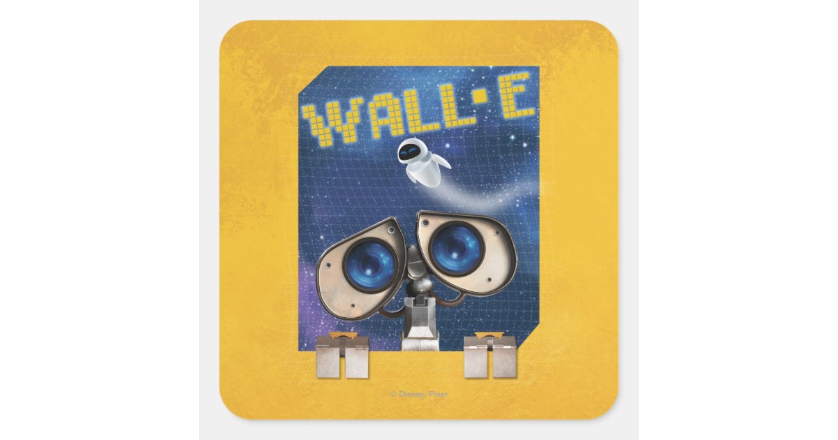 WALL-E 2 SQUARE STICKER | Zazzle