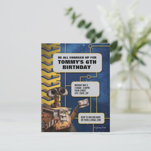 WALL-E Birthday Invitation | Zazzle