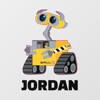 WALL-E Cartoon | Personalize Wall Decal | Zazzle