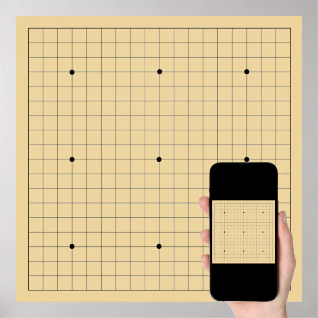 Wall Go Game Board (19x19) (Vers 2) Poster | Zazzle