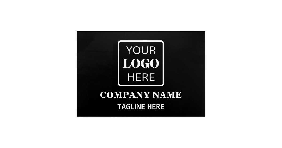 Wall Hanging Business Sign With Logo Acrylic Print | Zazzle
