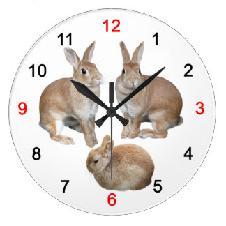 Rabbit Wall Clocks | Zazzle