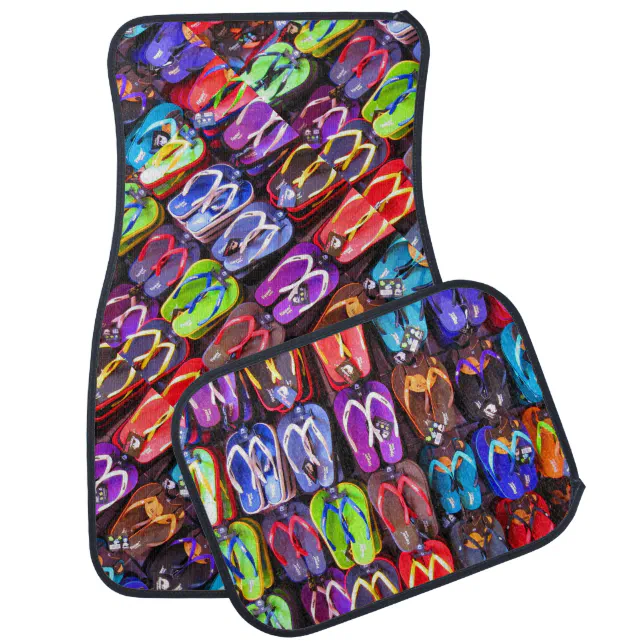 Wall of Flip Flops Car Mat | Zazzle