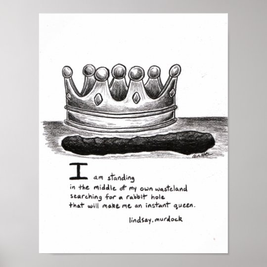 Wall poster Rabbit Hole Inspirational Quotes | Zazzle.com