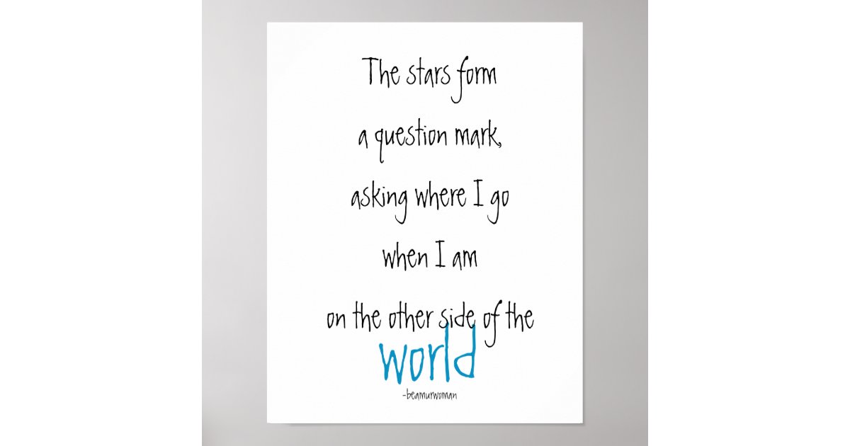 Wall Poster The Stars Poetry Quotes | Zazzle