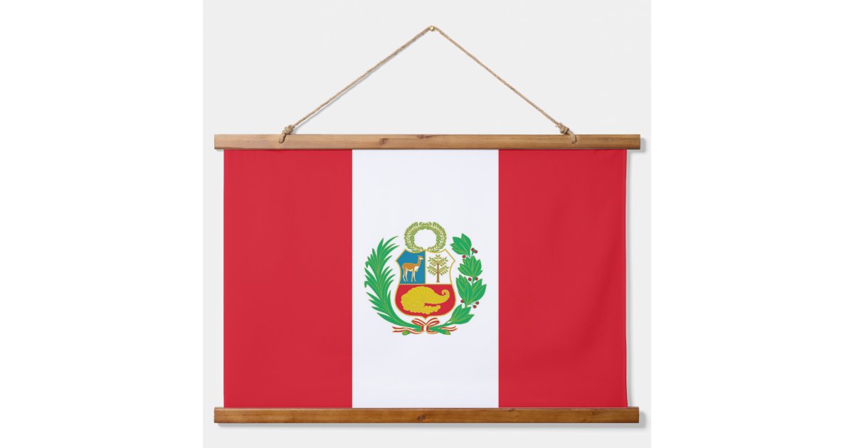 Wall Tapestry with flag of Peru | Zazzle