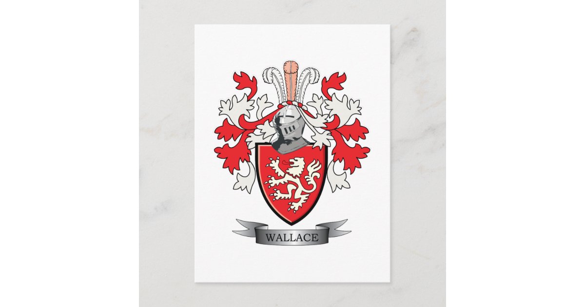 Wallace Family Crest Coat of Arms Postcard | Zazzle
