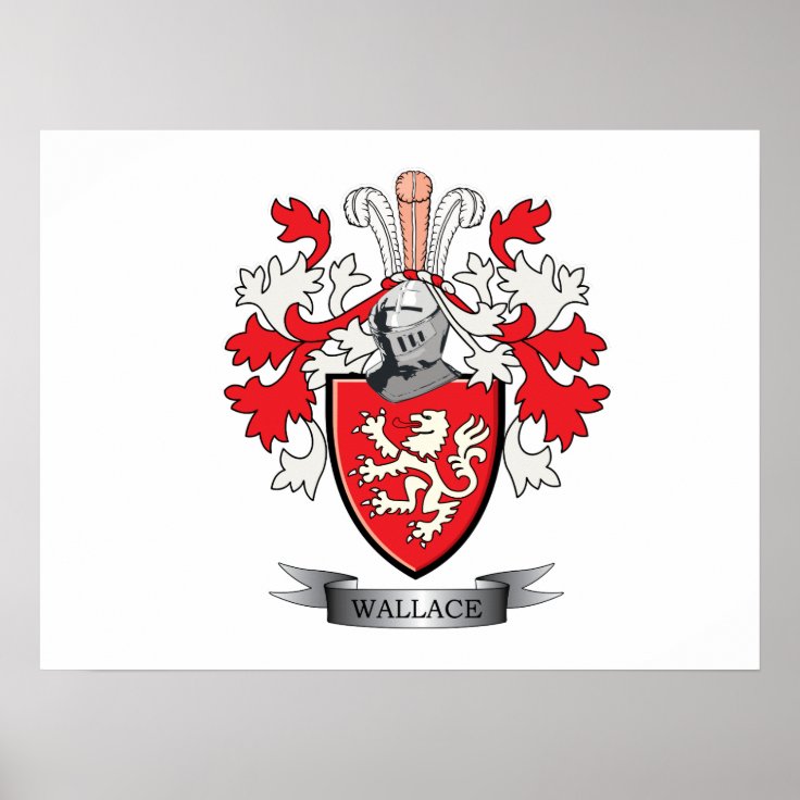 Wallace Family Crest Coat of Arms Poster | Zazzle