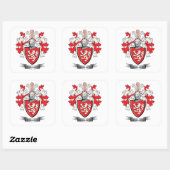 Wallace Family Crest Coat of Arms Square Sticker | Zazzle