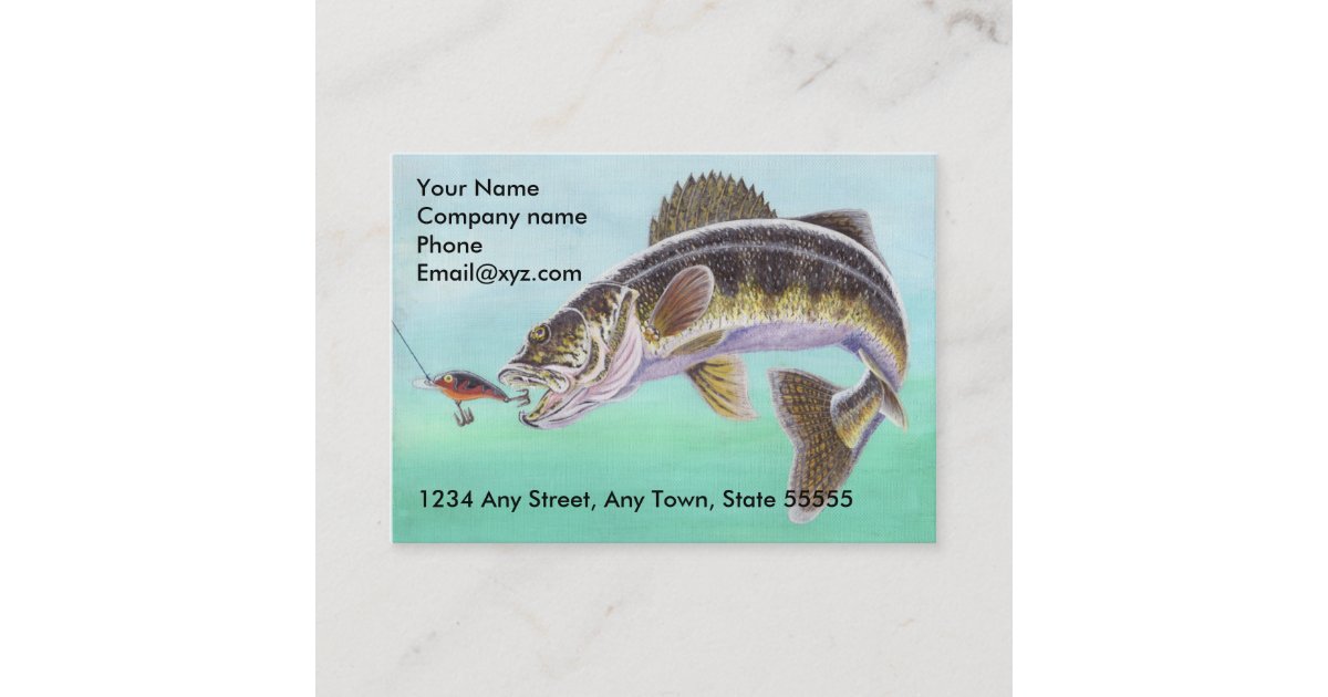 WALLEYE Business Card Template | Zazzle