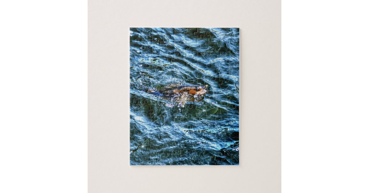 Walleye Fishing Outdoor Fisherman's Sporting Art Jigsaw Puzzle | Zazzle