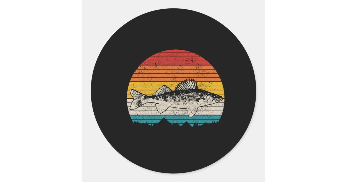 Walleye Fishing Walleye Fisher Fish Classic Round Sticker | Zazzle