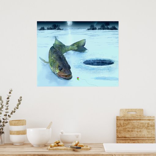 Walleye Ice Poster | Zazzle