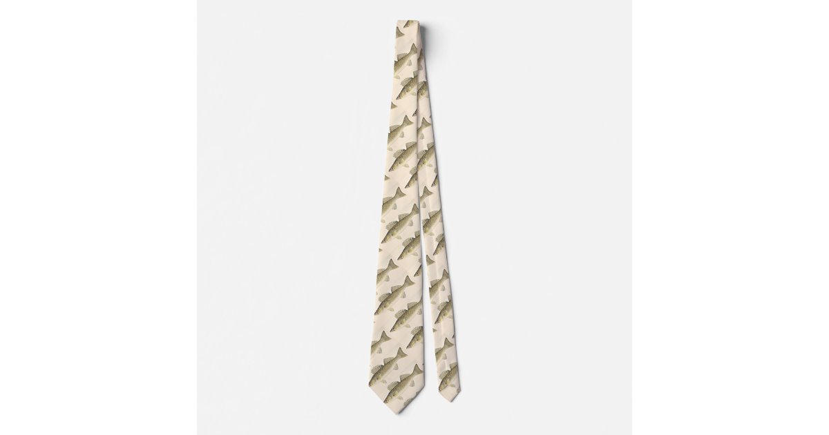Walleye Pike Pattern Tie | Zazzle