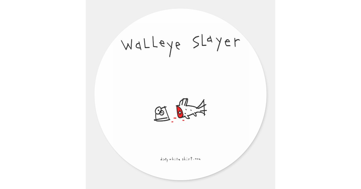 Walleye Slayer Classic Round Sticker | Zazzle