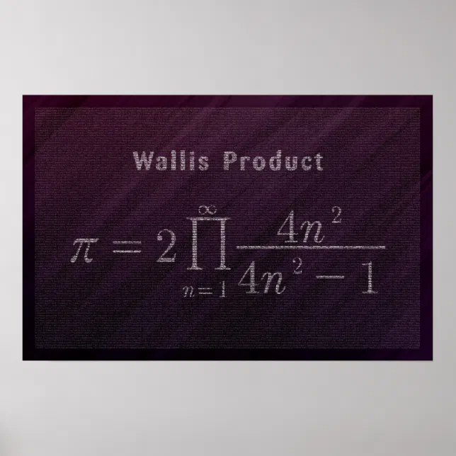 Wallis' Pi Formula - Math Poster | Zazzle