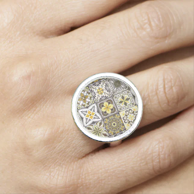 Wallpaper Backsplashes/Talavera inspired tiles/ Ring | Zazzle