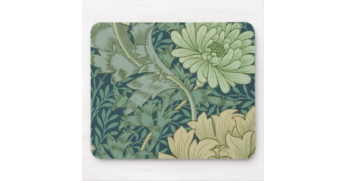 Wallpaper Pattern Sample with Chrysanthemum Mouse Pad | Zazzle