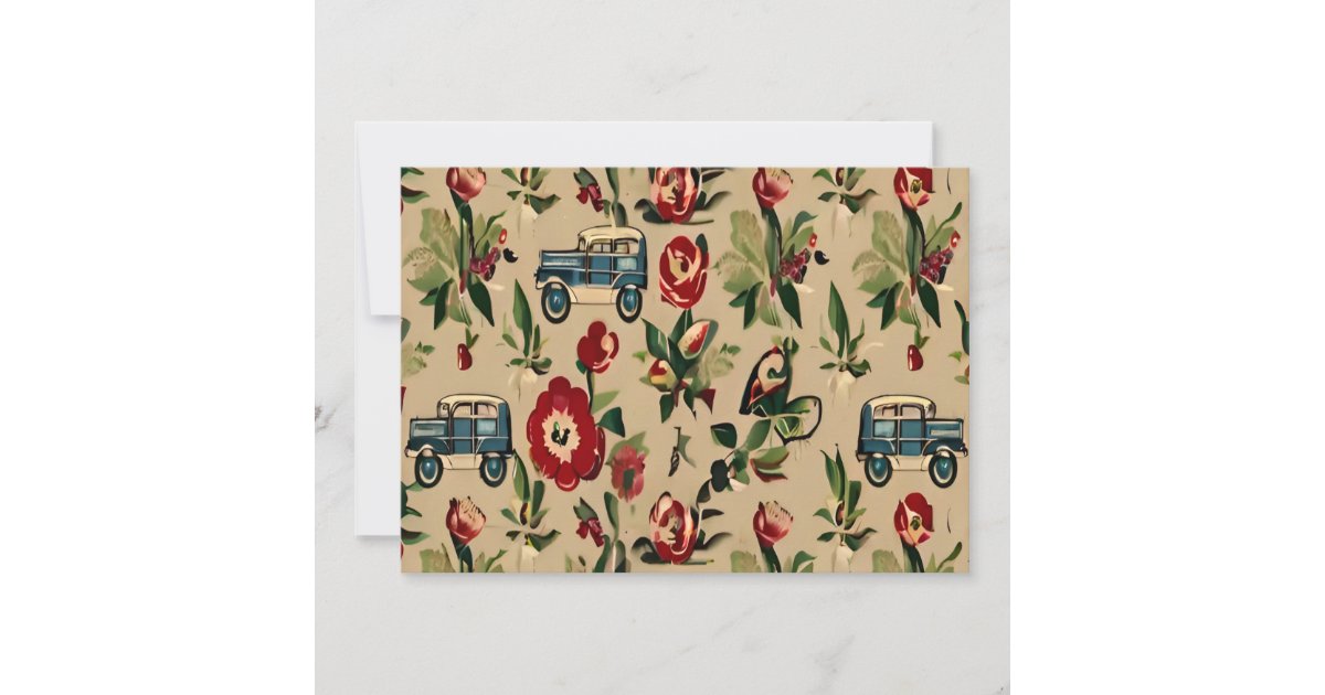 Wallpapers Vintage Retro 1940s Invitation | Zazzle