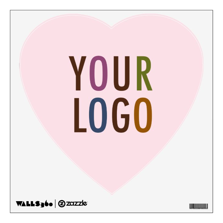 Walls 360 Heart Wall Decal with Company Logo | Zazzle