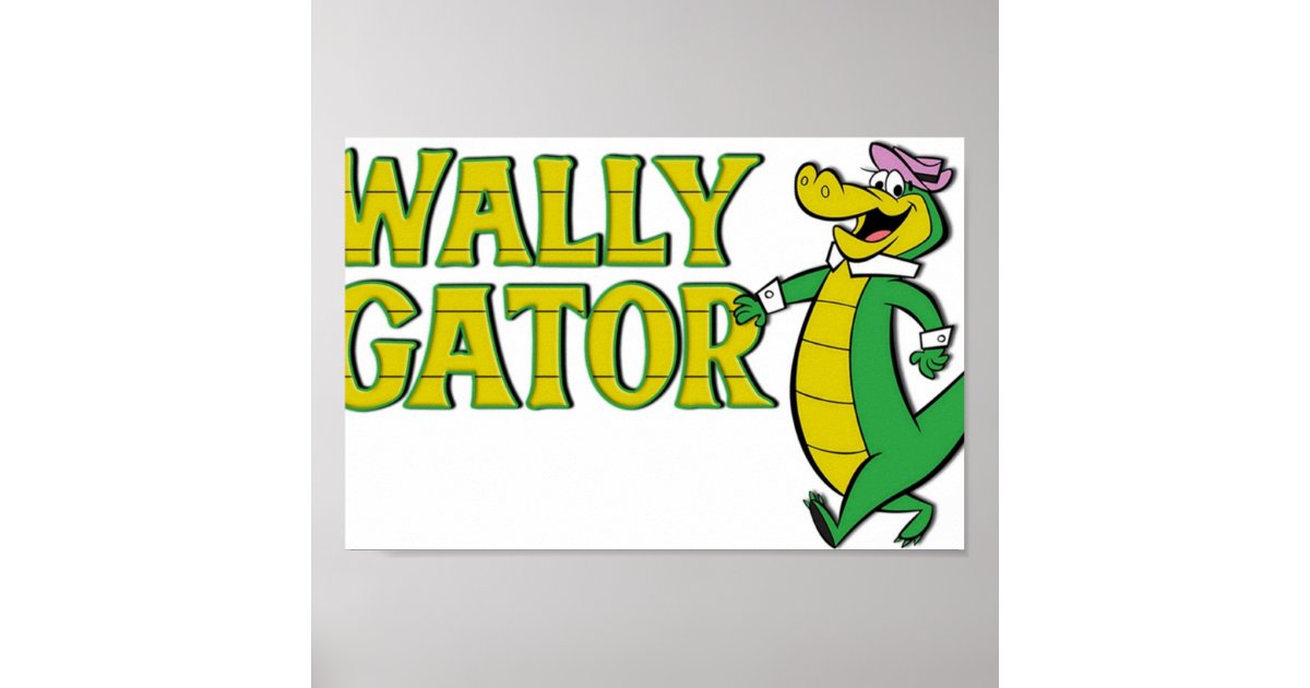 Wally Gator Logo Style Poster | Zazzle