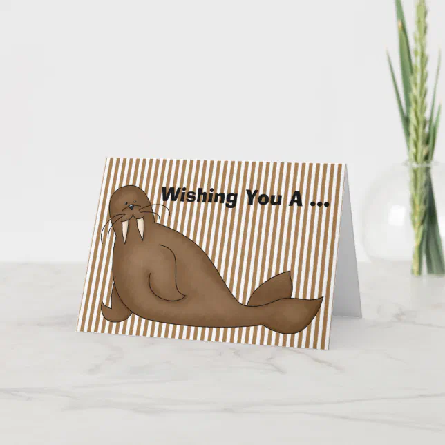 Walrus Birthday Card | Zazzle