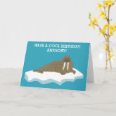Walrus on an Iceberg Illustration Birthday Card | Zazzle