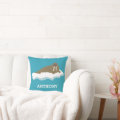 Walrus on an Iceberg Illustration Personalized Throw Pillow | Zazzle
