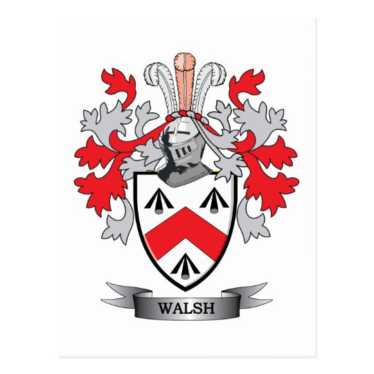 Walsh-Coat-of-Arms Postcard | Zazzle.com